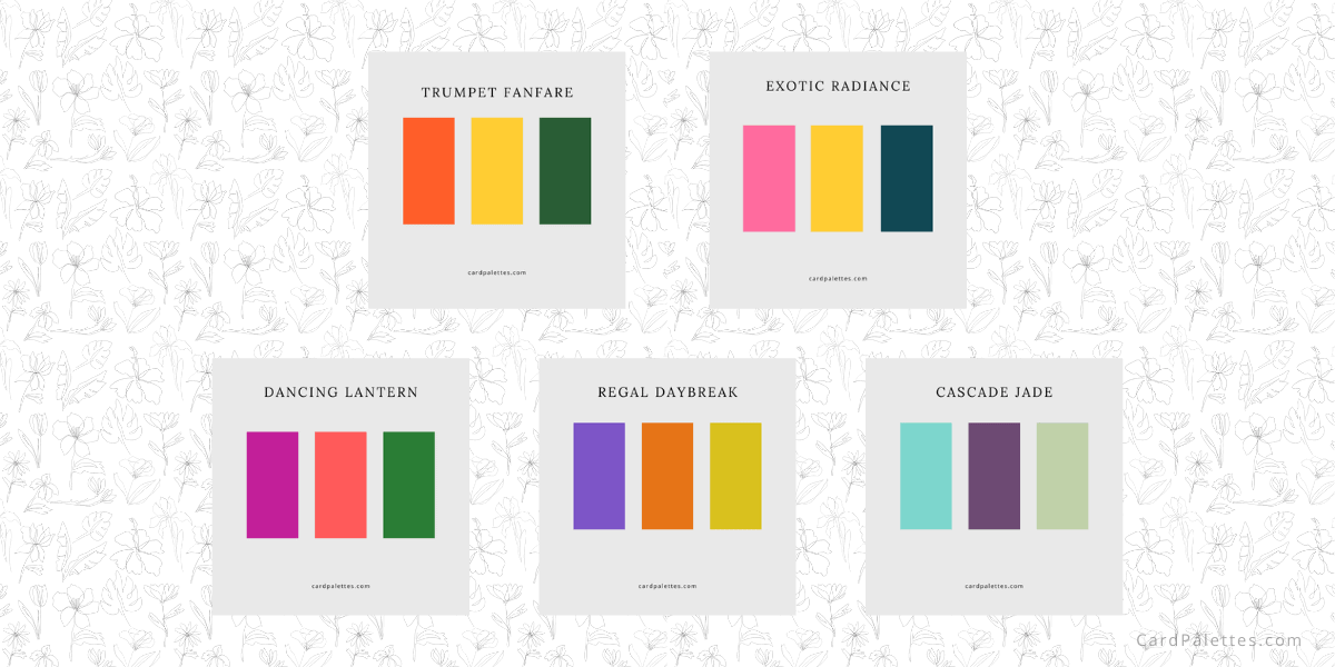 Tropical Color Palette Inspiration from Exotic Blooms | Card Palettes