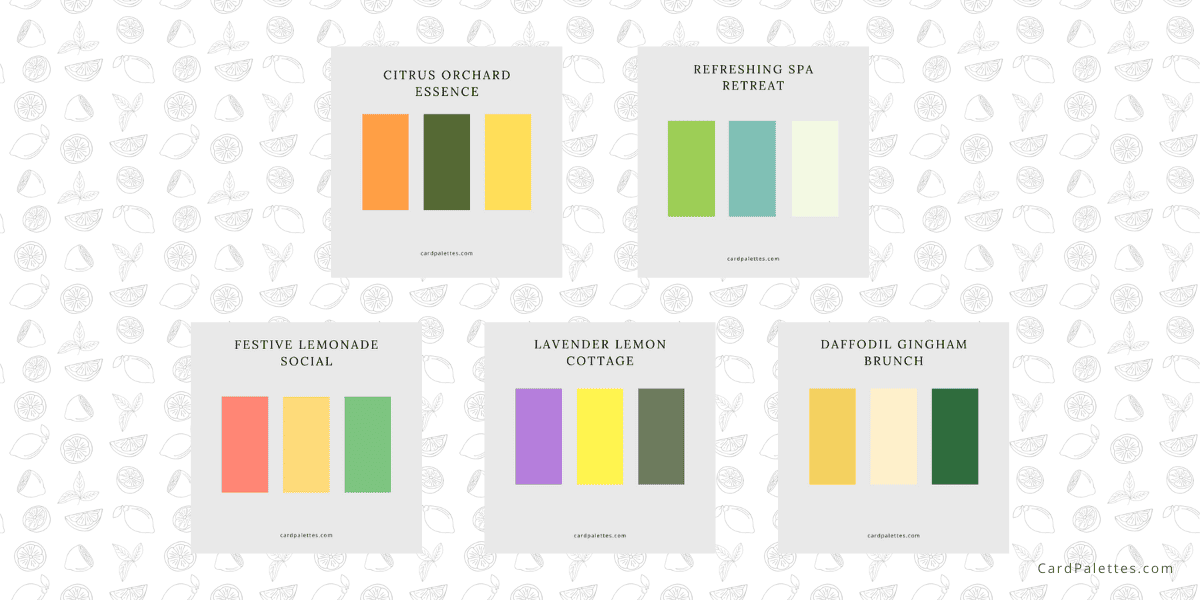 Citrus Card Color Inspiration: Zesty Summer Palettes | Card Palettes